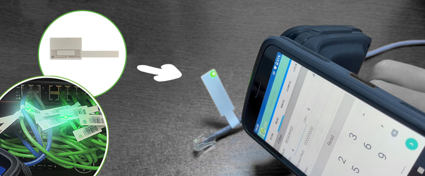 OS-4111-KX UHF RFID LED Label for Cable Wires - OSRFID